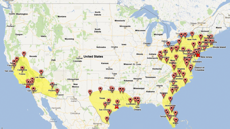 Shipping Map IAAI - EasyHaul Blog